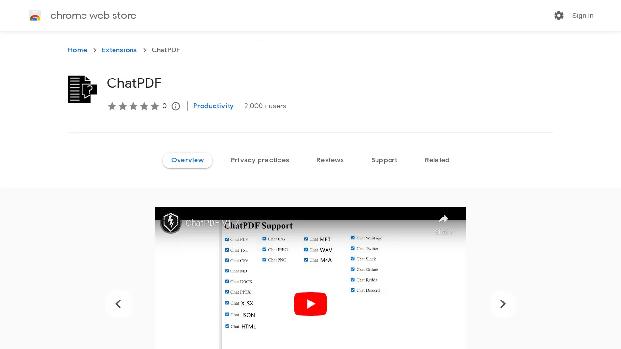 ChatPDF extension - BestofAI